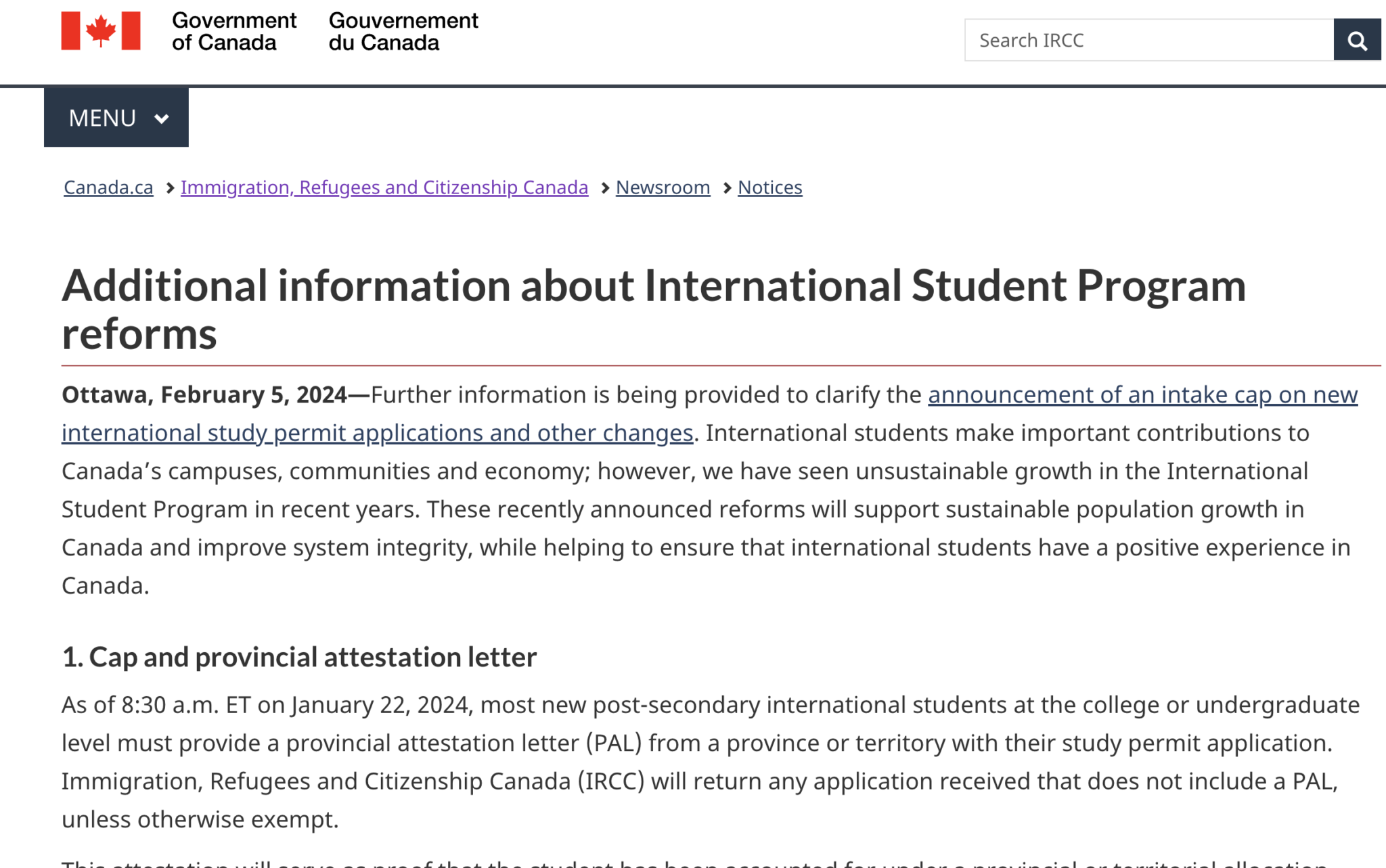 IRCC Update: Comprehensive Analysis of Study Abroad Certification ...